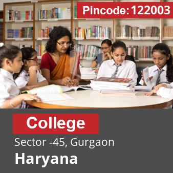 Pincode 122003: Sector -45, Gurgaon, Haryana