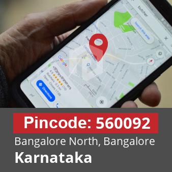 Pincode 560092: Bangalore North, Bangalore, Karnataka